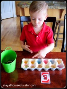 Egg Carton Counting: Teaching One to One Correspondence