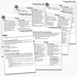 * Daily Lessons in Preschool Literacy & Math Curriculum