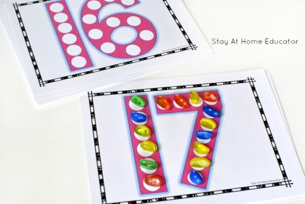 Preschool Dot Counting Cards - Stay at Home Educator