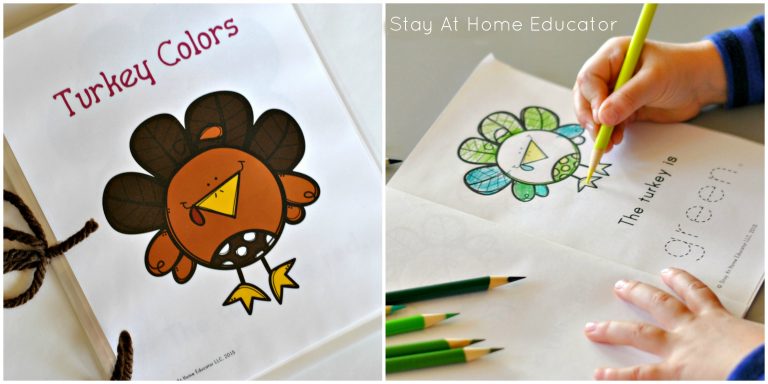 Turkey Activity Pack for Preschoolers - Stay At Home Educator