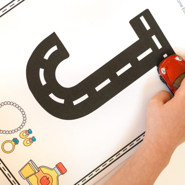 Beginning Sounds Roadway Letter Tracing Mats - Stay At Home Educator