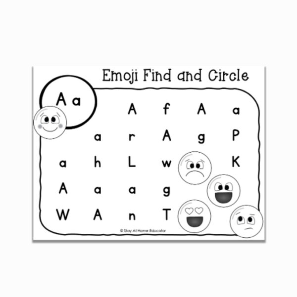 ABC Find & Circle Worksheets for the Entire Year - Stay At Home Educator