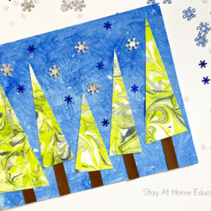 Winter Art Project for Preschoolers - Stay At Home Educator