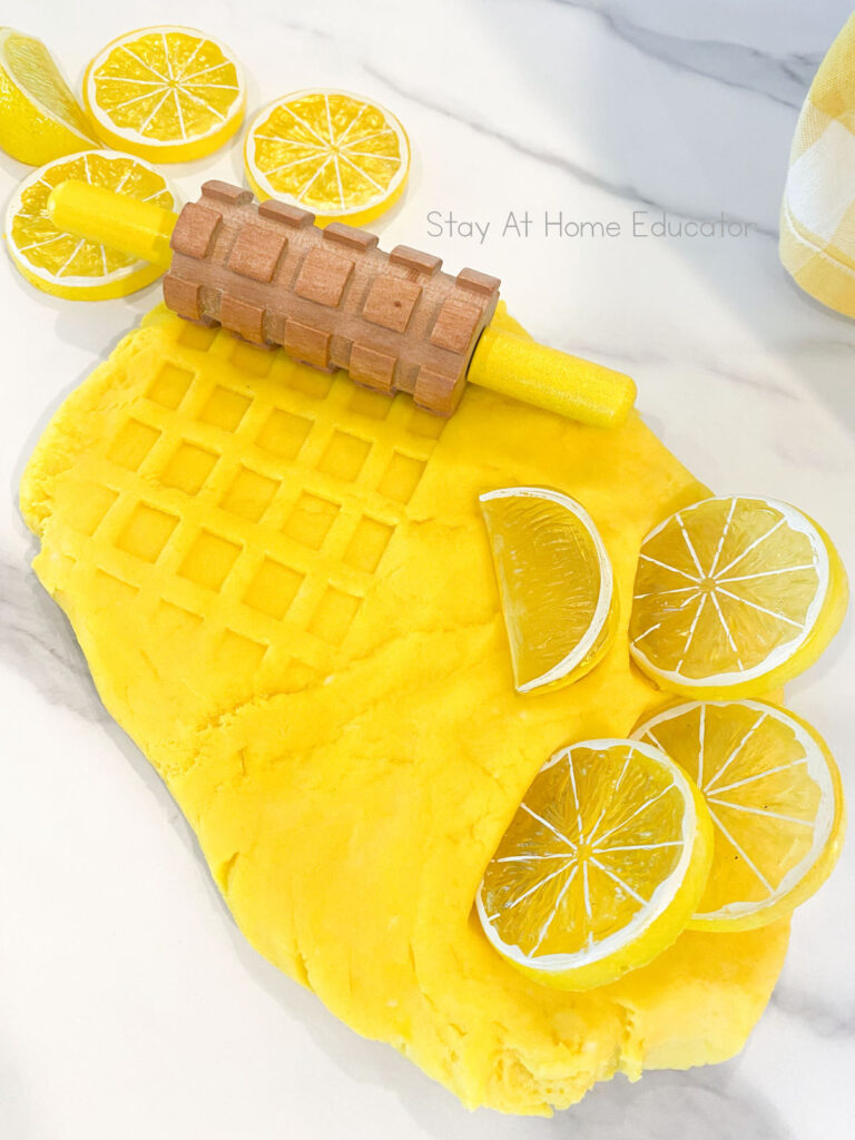 Super Fresh Lemon Playdough Recipe - Stay At Home Educator