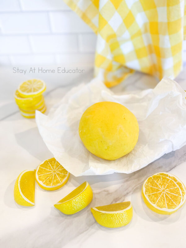 Super Fresh Lemon Playdough Recipe - Stay At Home Educator