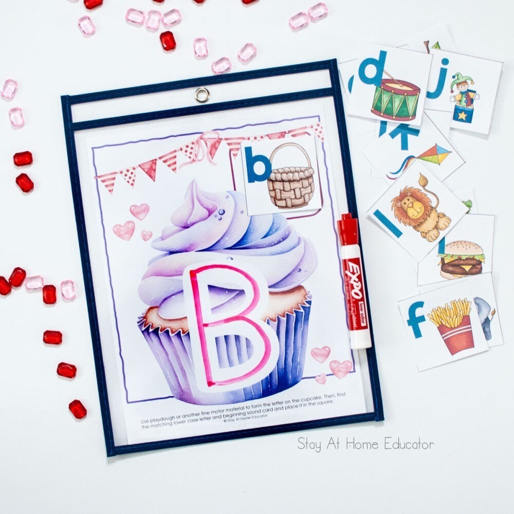 Valentines Cupcake Free Playdough Mats - Stay At Home Educator