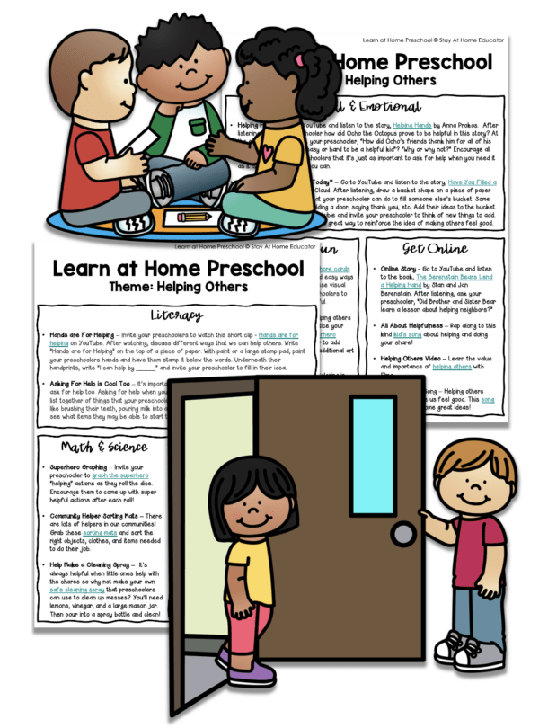 Free Helping Others Preschool Lesson Plans - Stay At Home Educator