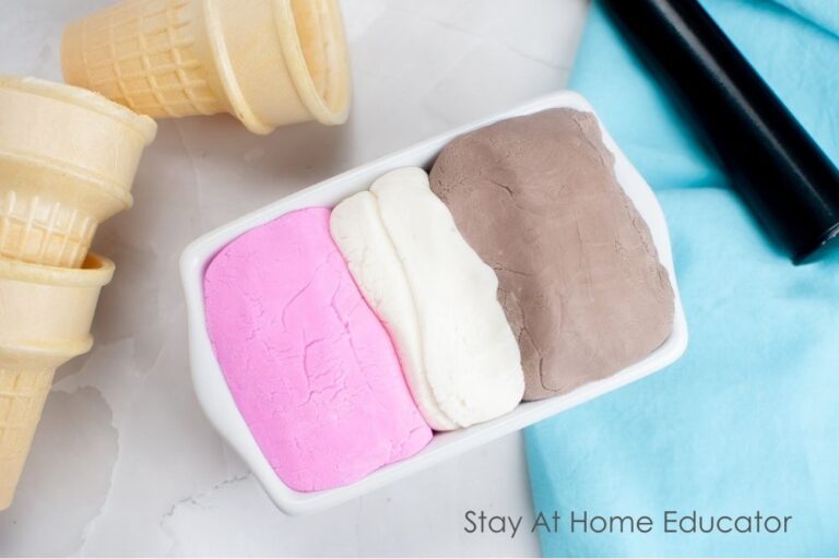 Ice Cream Playdough Recipe - Stay At Home Educator