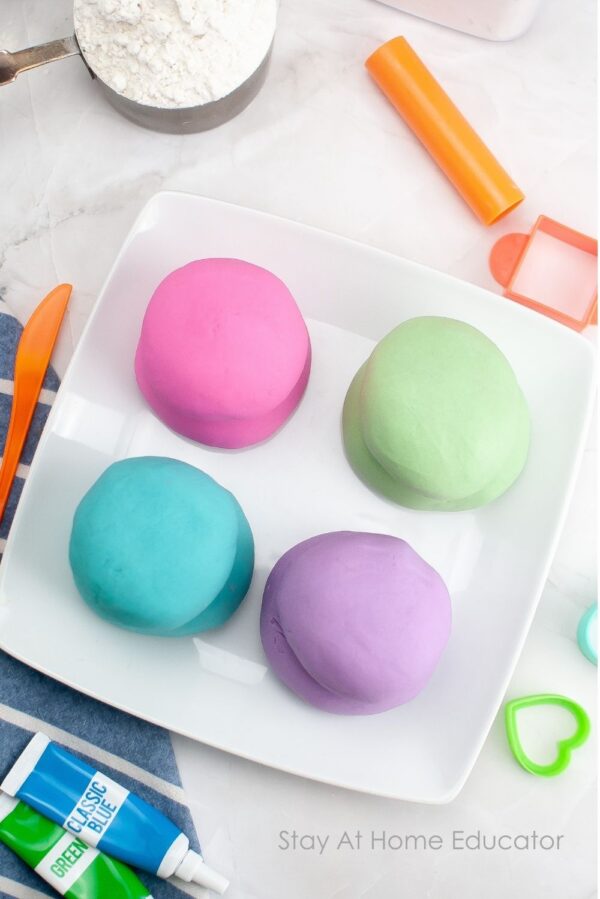 Easy Playdough Recipe That's No-Cook - Stay At Home Educator