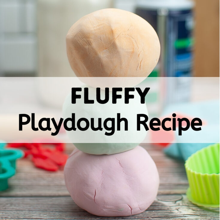Two Ingredient Fluffy Playdough Recipe - Stay At Home Educator