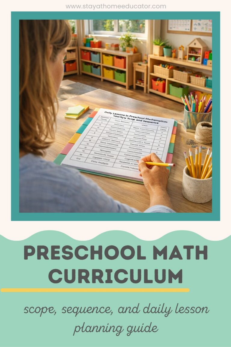 Preschool Math Curriculum: Scope & Sequence Guide - Stay At Home Educator