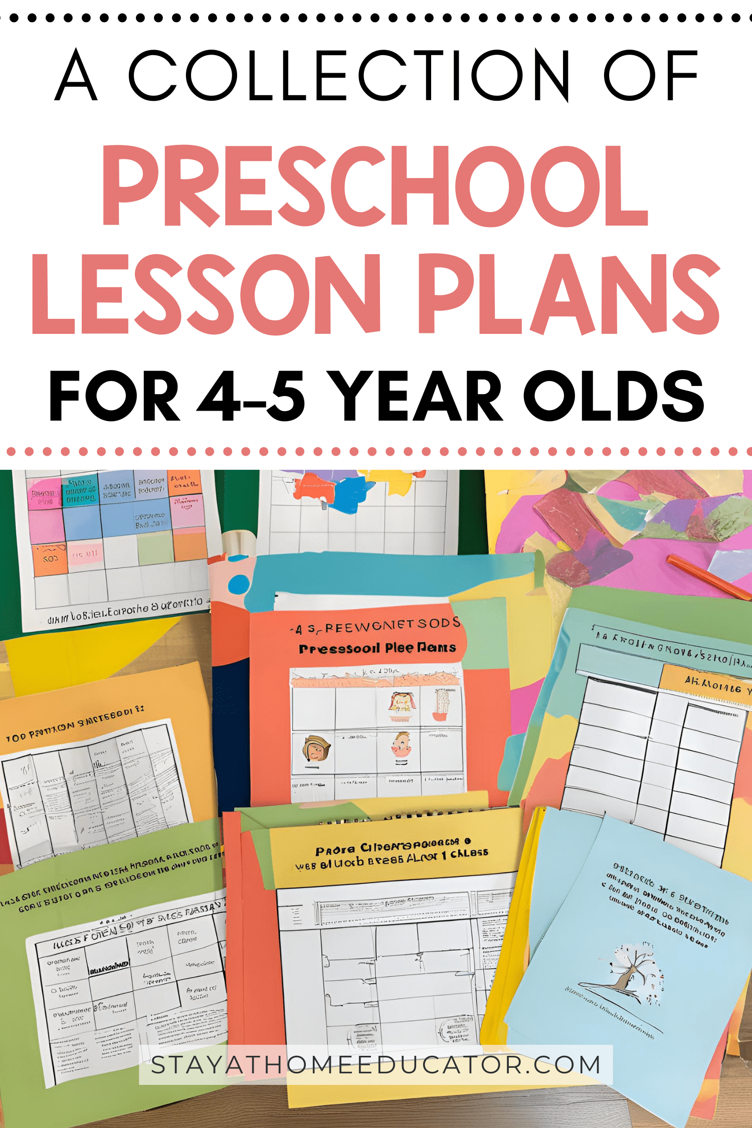 Preschool Lesson Plans For 4-5 Year Olds - Stay At Home Educator