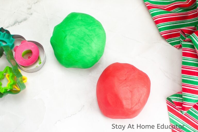 Edible Christmas Playdough Recipe with Frosting