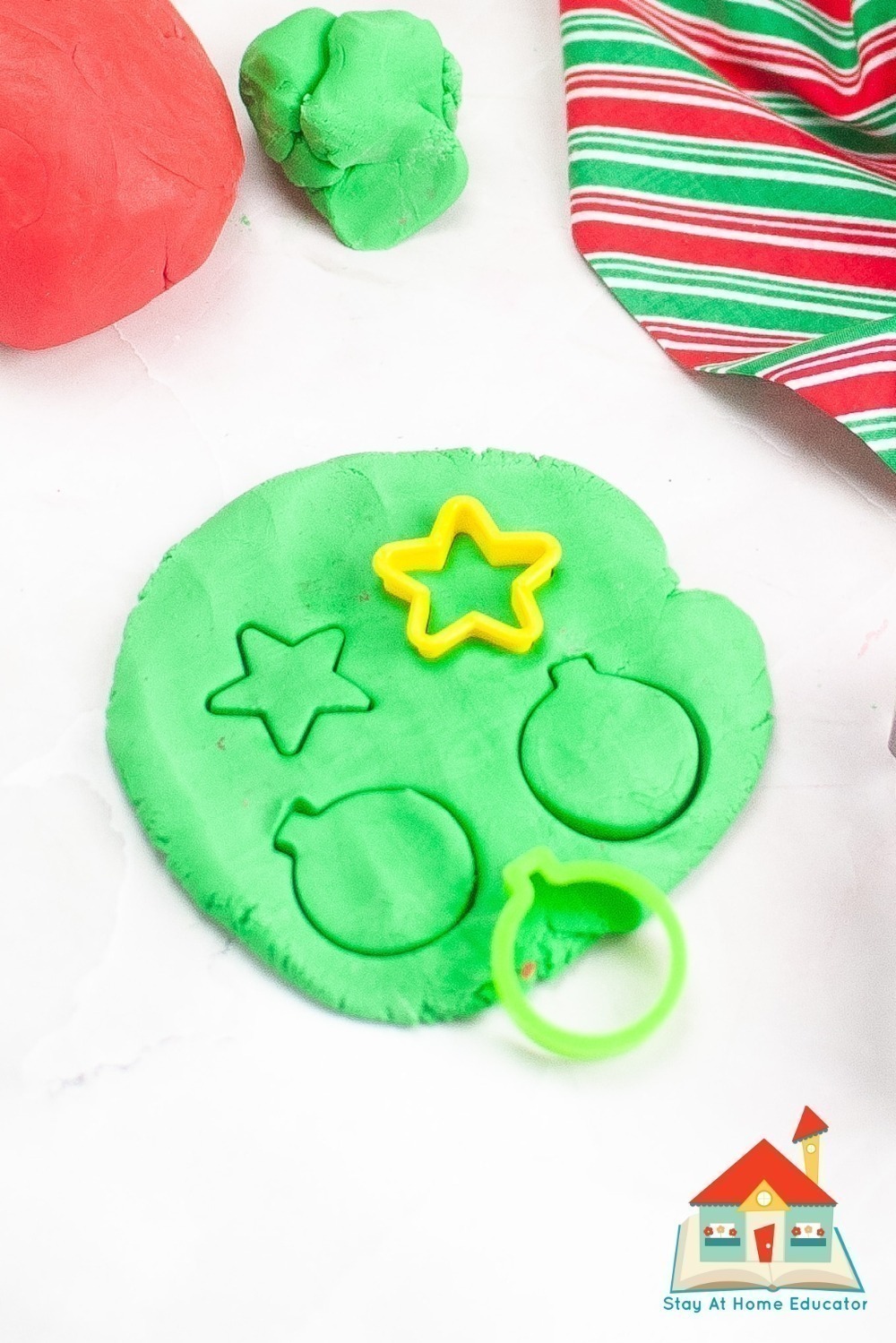 Edible Christmas Playdough Recipe with Frosting
