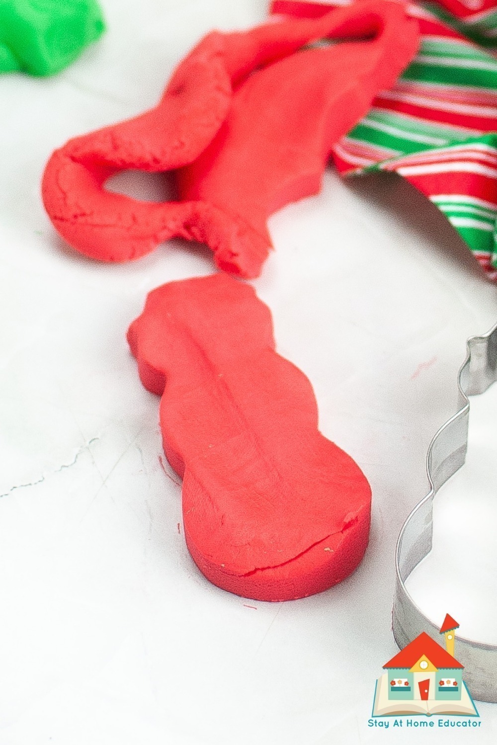 Edible Christmas Playdough Recipe with Frosting