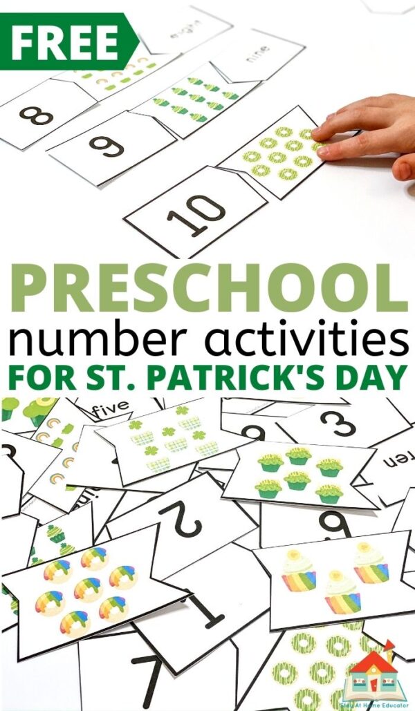 St. Patrick's Day Preschool Math Puzzles - Stay At Home Educator