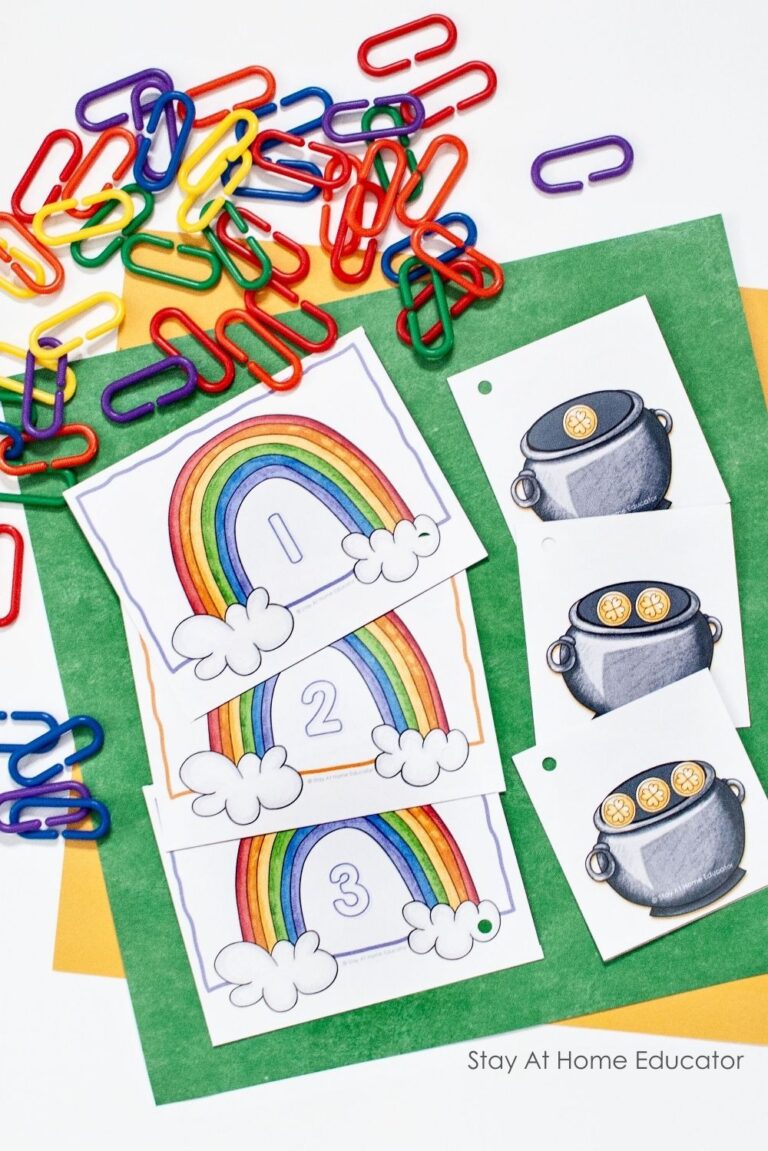 Fun Preschool Math Rainbow Counting Activity - Stay At Home Educator