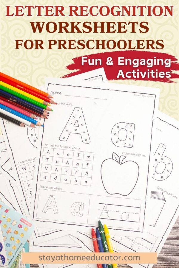 Hands-On Letter Recognition Worksheets & Activities for Preschool ...