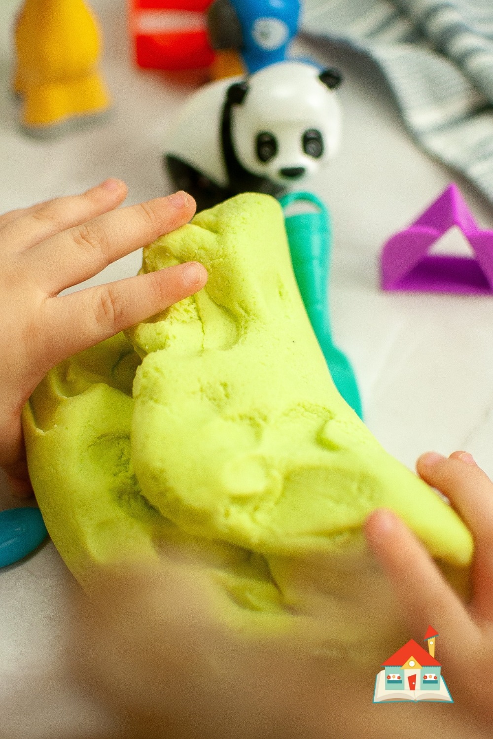 Simple and Fast No Cook Playdough Recipe - Stay At Home Educator