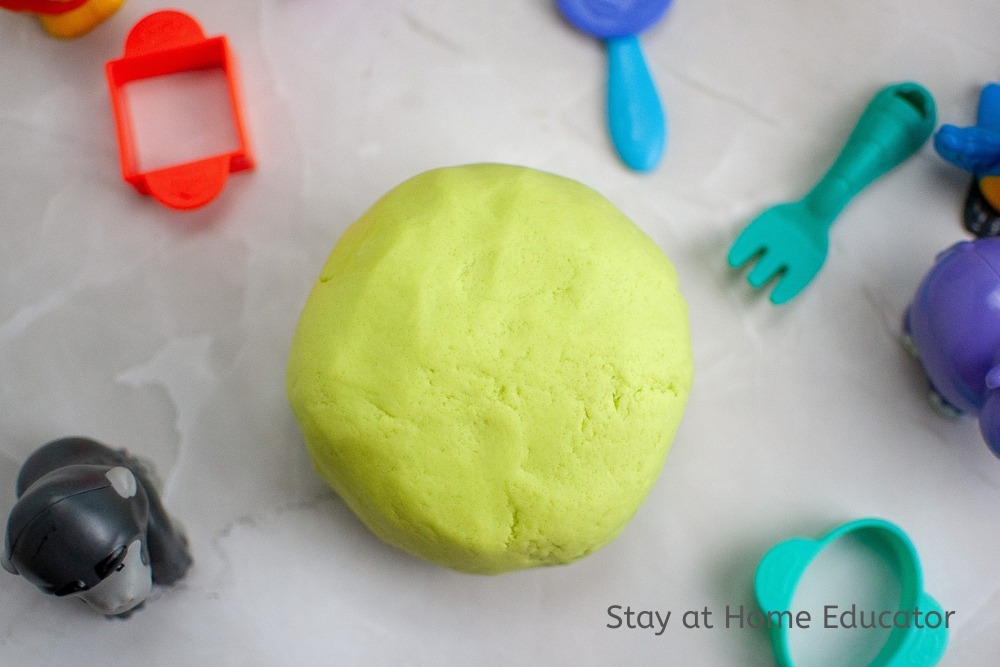 Simple and Fast No Cook Playdough Recipe - Stay At Home Educator