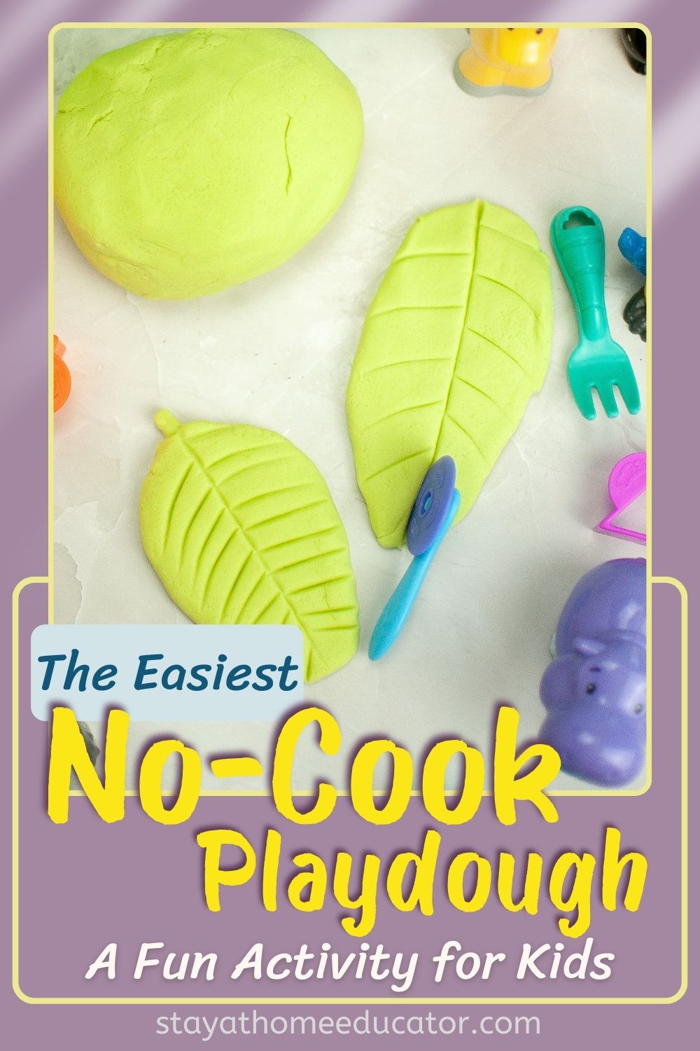 Simple and Fast No Cook Playdough Recipe - Stay At Home Educator