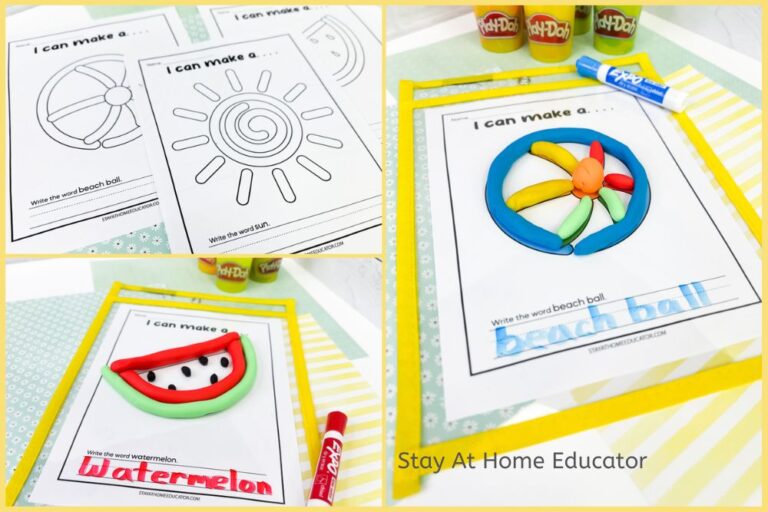Summer Playdough Mats for Preschoolers - Stay At Home Educator