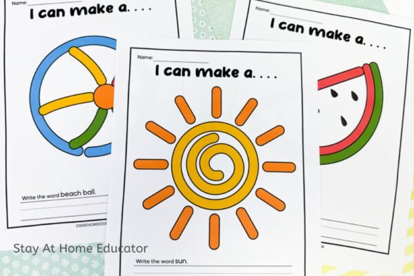 Summer Playdough Mats for Preschoolers - Stay At Home Educator