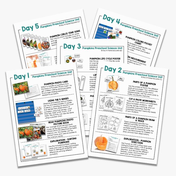 Pumpkin Science Preschool Lesson Plans - Stay At Home Educator