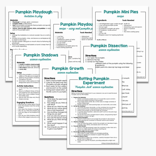 Pumpkin Science Preschool Lesson Plans - Stay At Home Educator