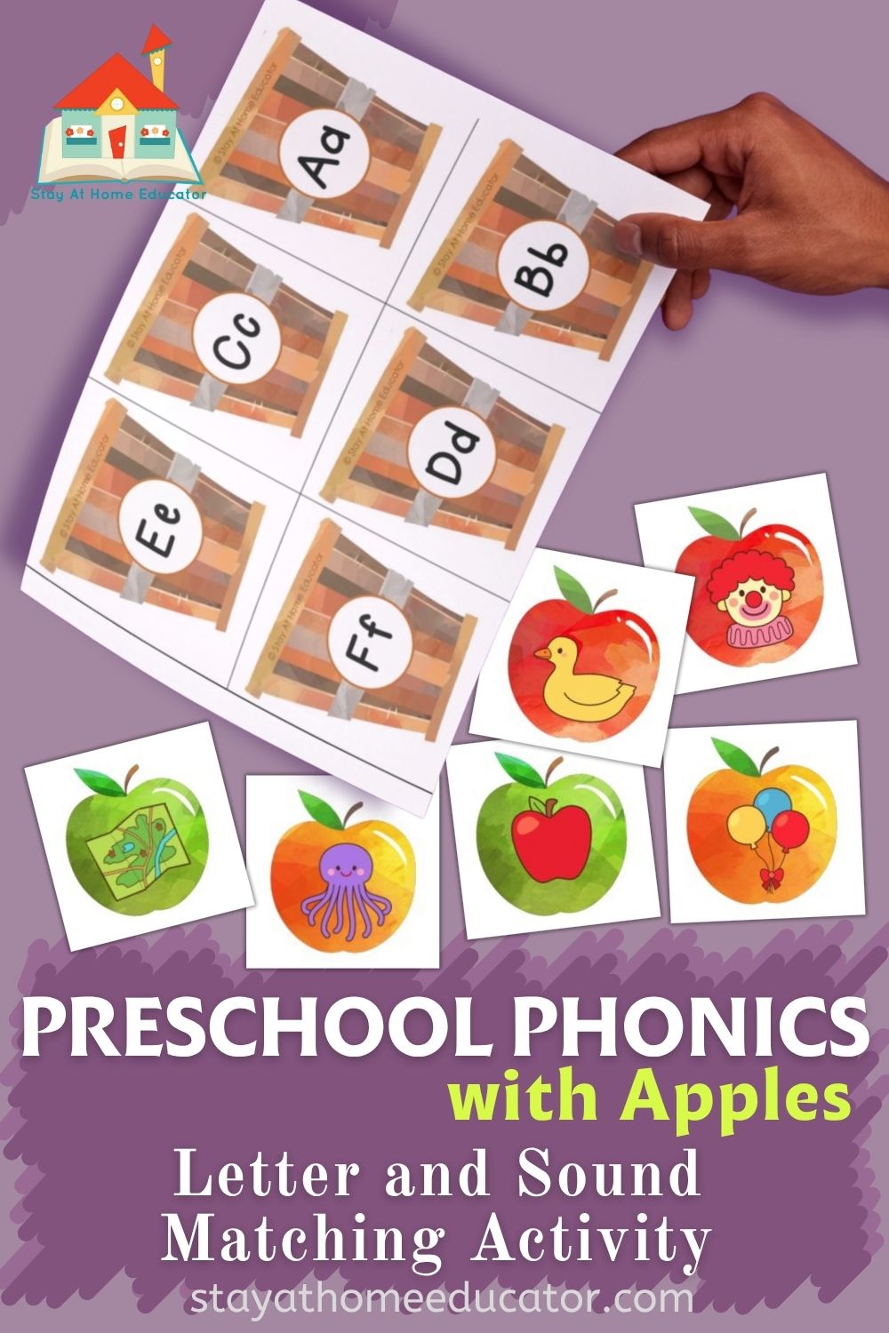 Apple Letter Recognition Activity with Beginning Sound - Stay At Home ...