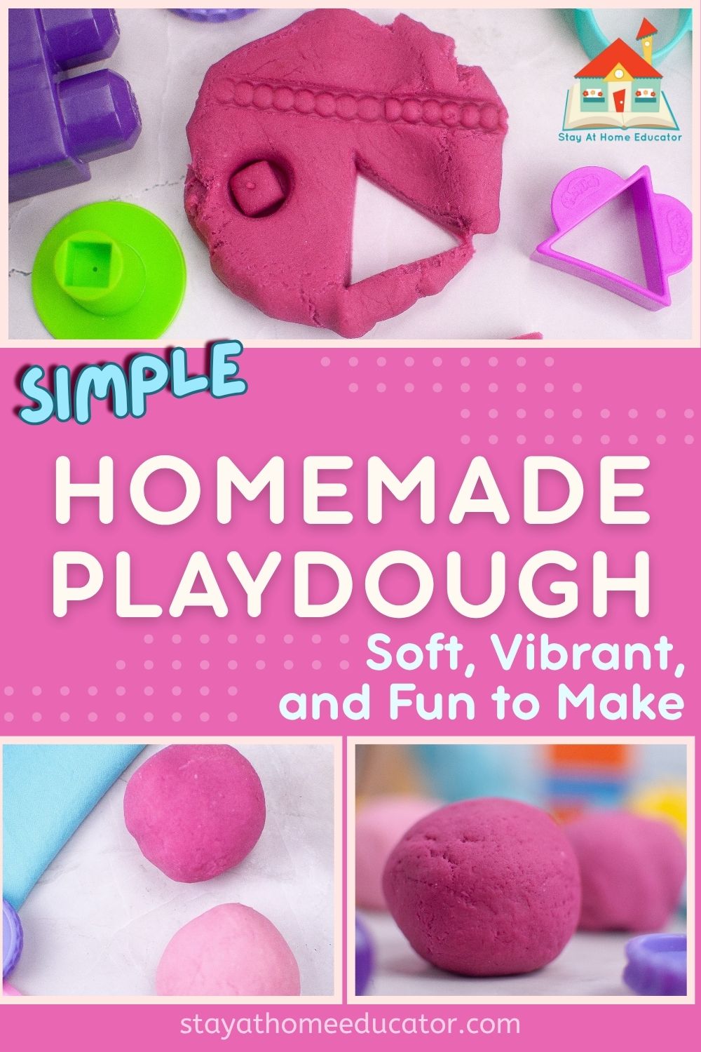 Customizable Homemade Playdough: Learn and Play - Stay At Home Educator