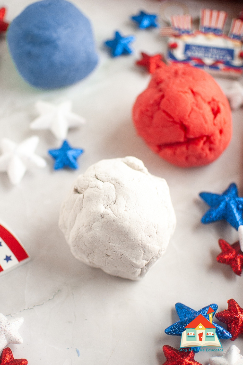 Bright White Playdough Recipe - Stay At Home Educator