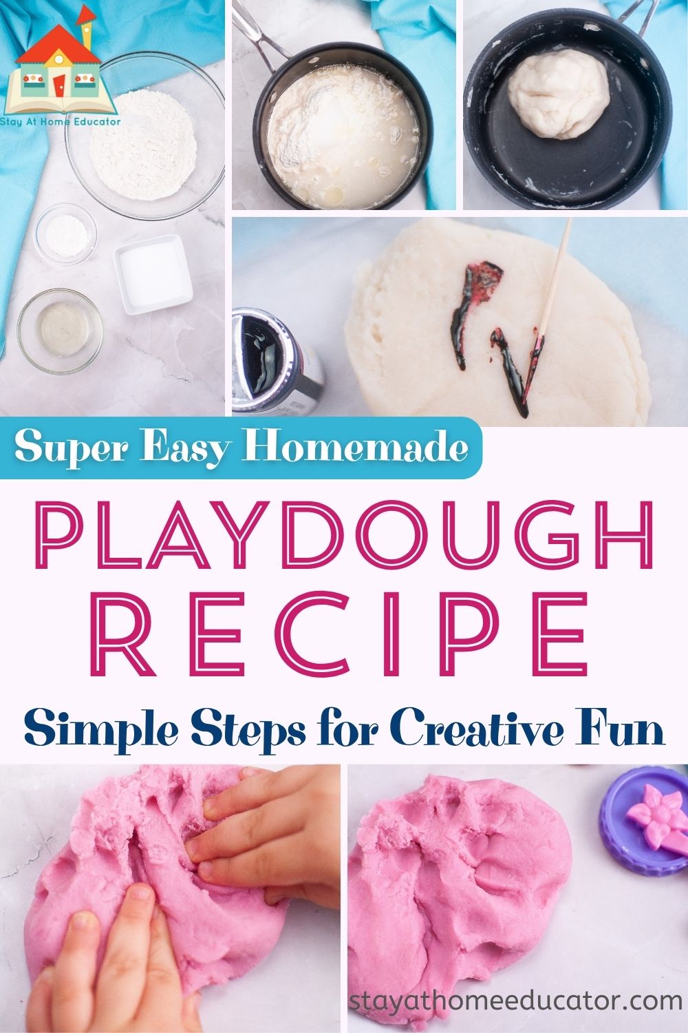 Customizable Homemade Playdough: Learn and Play - Stay At Home Educator